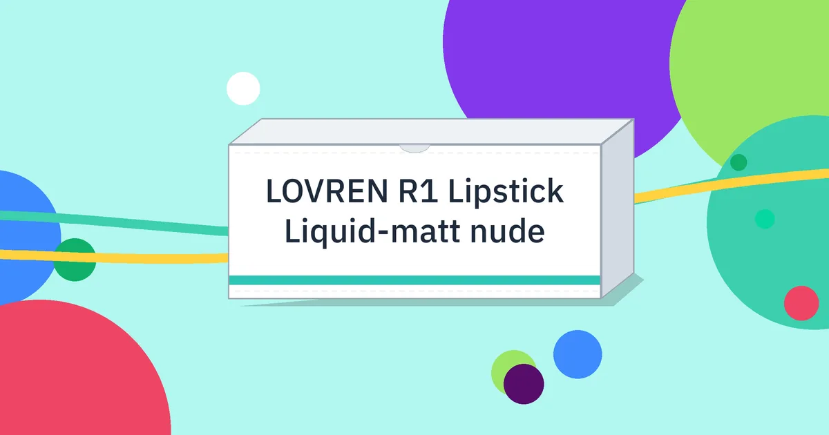 Symbolbild: Packung mit der Aufschrift LOVREN R1 Lipstick Liquid-matt nude (PZN 20030747) – Verfügbarkeit und Bezug in Apotheken in Frankfurt am Main