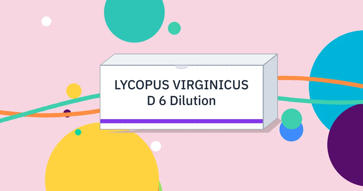Symbolbild: Packung mit der Aufschrift LYCOPUS VIRGINICUS D 6 Dilution (PZN 02402174) – Verfügbarkeit und Bezug in Apotheken in Frankfurt am Main