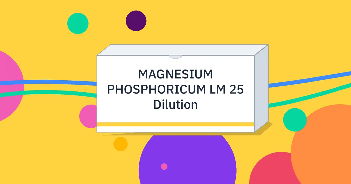 Symbolbild: Packung mit der Aufschrift MAGNESIUM PHOSPHORICUM LM 25 Dilution (PZN 12939366) – Verfügbarkeit und Bezug in Apotheken in Frankfurt am Main