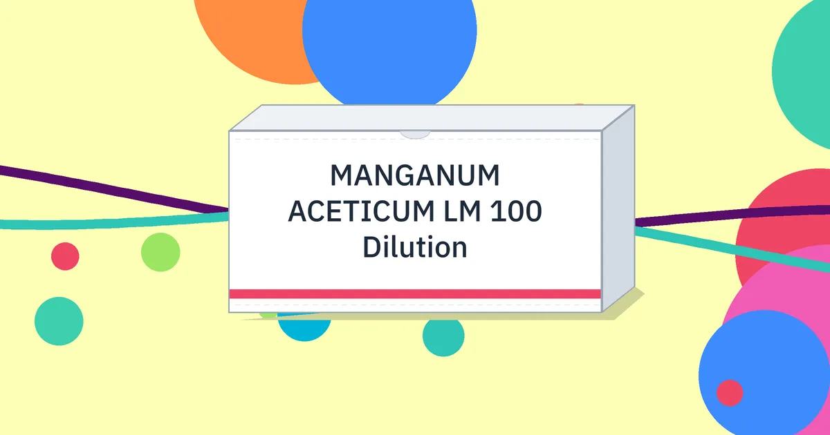 Symbolbild: Packung mit der Aufschrift MANGANUM ACETICUM LM 100 Dilution (PZN 12942641) – Verfügbarkeit und Bezug in Apotheken in Frankfurt am Main