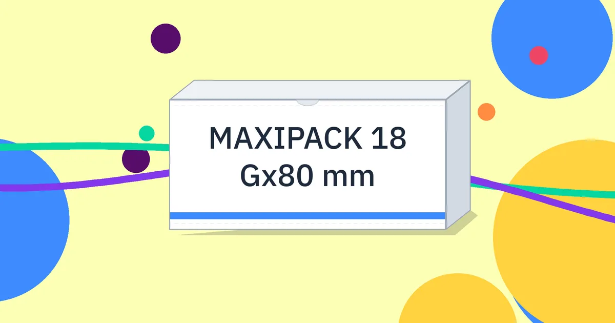 Symbolbild: Packung mit der Aufschrift MAXIPACK 18 Gx80 mm (PZN 09218485) – Verfügbarkeit und Bezug in Apotheken in Frankfurt am Main