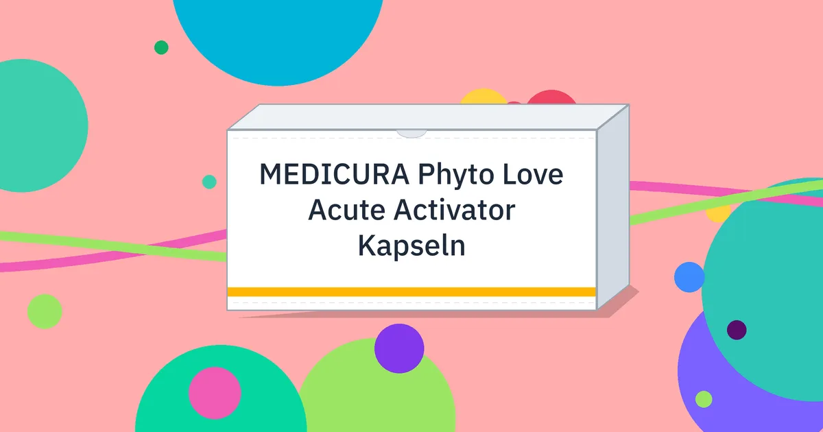 Symbolbild: Packung mit der Aufschrift MEDICURA Phyto Love Acute Activator Kapseln (PZN 09280202) – Verfügbarkeit und Bezug in Apotheken in Frankfurt am Main