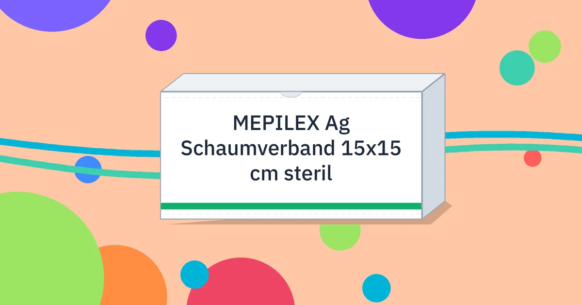 Symbolbild: Packung mit der Aufschrift MEPILEX Ag Schaumverband 15x15 cm steril (PZN 10006920) – Verfügbarkeit und Bezug in Apotheken in Frankfurt am Main