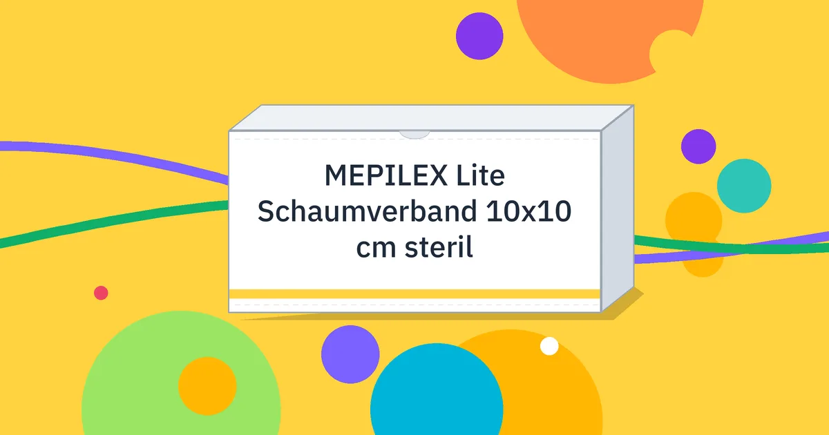 Symbolbild: Packung mit der Aufschrift MEPILEX Lite Schaumverband 10x10 cm steril (PZN 01293530) – Verfügbarkeit und Bezug in Apotheken in Frankfurt am Main