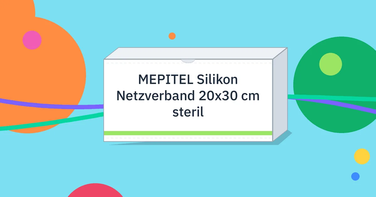 Symbolbild: Packung mit der Aufschrift MEPITEL Silikon Netzverband 20x30 cm steril (PZN 11148237) – Verfügbarkeit und Bezug in Apotheken in Frankfurt am Main
