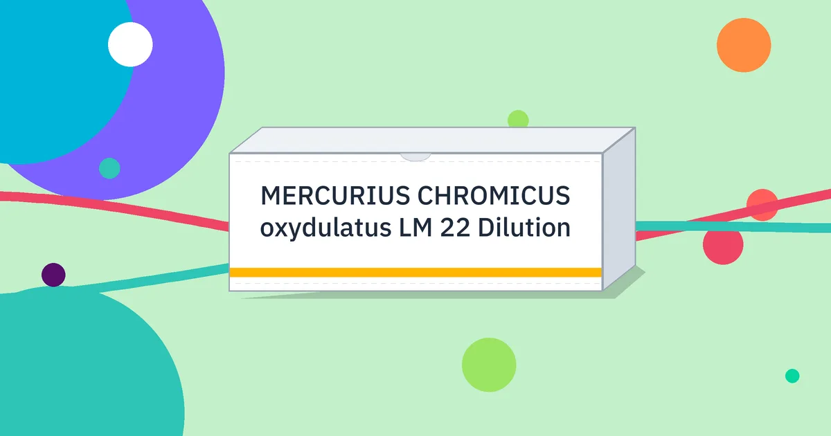 Symbolbild: Packung mit der Aufschrift MERCURIUS CHROMICUS oxydulatus LM 22 Dilution (PZN 12949620) – Verfügbarkeit und Bezug in Apotheken in Frankfurt am Main
