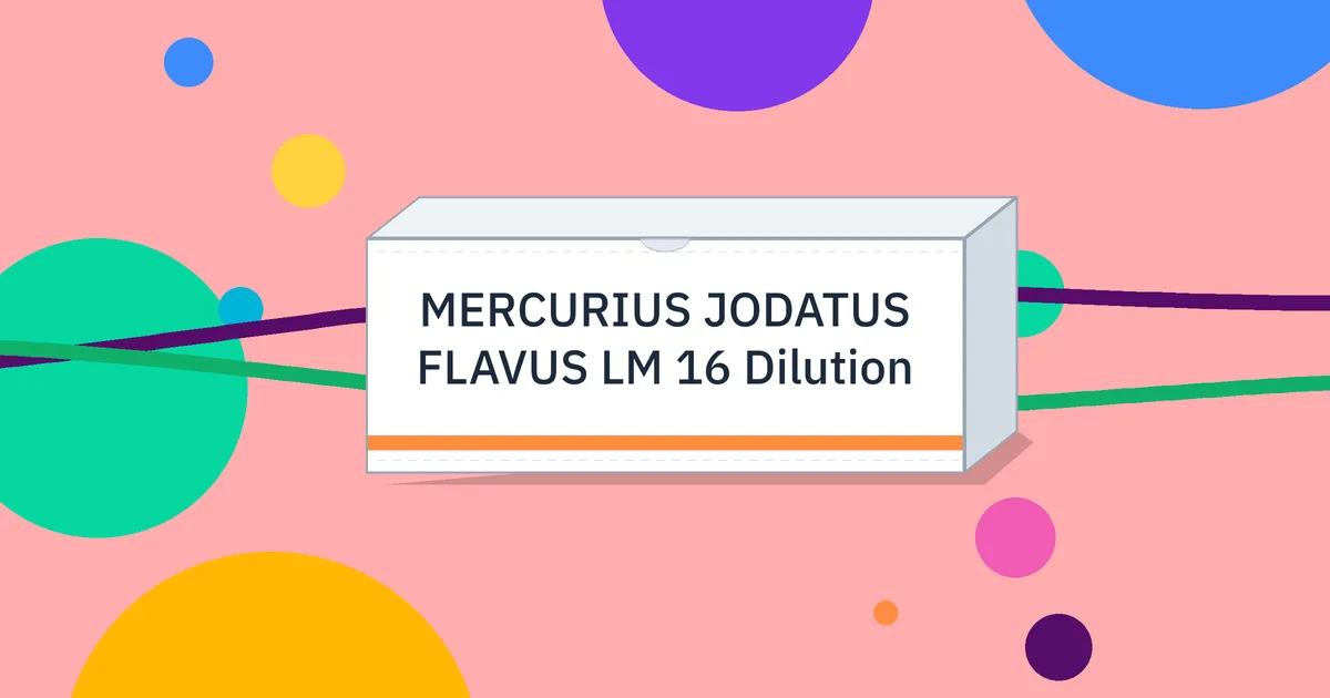 Symbolbild: Packung mit der Aufschrift MERCURIUS JODATUS FLAVUS LM 16 Dilution (PZN 12951841) – Verfügbarkeit und Bezug in Apotheken in Frankfurt am Main