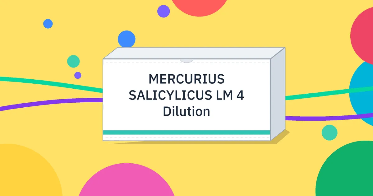 Symbolbild: Packung mit der Aufschrift MERCURIUS SALICYLICUS LM 4 Dilution (PZN 12953521) – Verfügbarkeit und Bezug in Apotheken in Frankfurt am Main