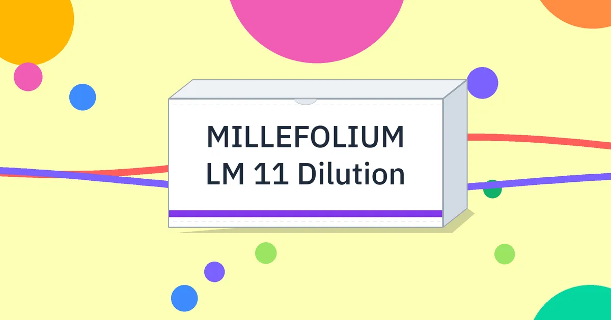 Symbolbild: Packung mit der Aufschrift MILLEFOLIUM LM 11 Dilution (PZN 13607956) – Verfügbarkeit und Bezug in Apotheken in Frankfurt am Main