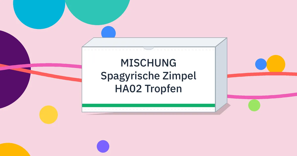 Symbolbild: Packung mit der Aufschrift MISCHUNG Spagyrische Zimpel HA02 Tropfen (PZN 06424333) – Verfügbarkeit und Bezug in Apotheken in Frankfurt am Main