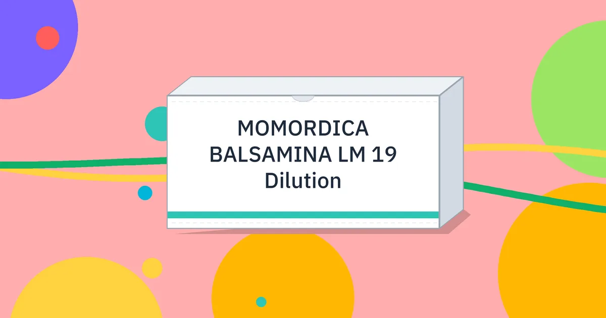 Symbolbild: Packung mit der Aufschrift MOMORDICA BALSAMINA LM 19 Dilution (PZN 13610361) – Verfügbarkeit und Bezug in Apotheken in Frankfurt am Main