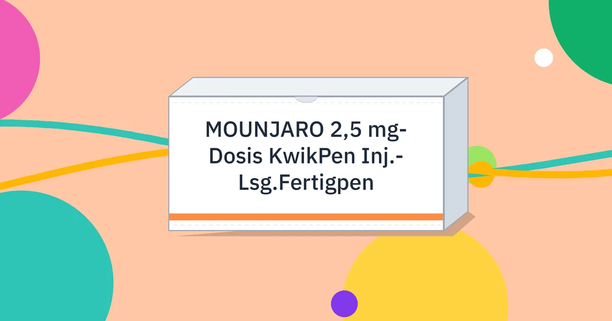 Symbolbild: Packung mit der Aufschrift MOUNJARO 2,5 mg-Dosis KwikPen Inj.-Lsg.Fertigpen (PZN 18241230) – Verfügbarkeit und Bezug in Apotheken in Frankfurt am Main