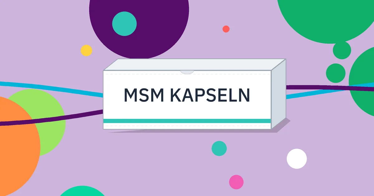 Symbolbild: Packung mit der Aufschrift MSM KAPSELN (PZN 16364247) – Verfügbarkeit und Bezug in Apotheken in Frankfurt am Main