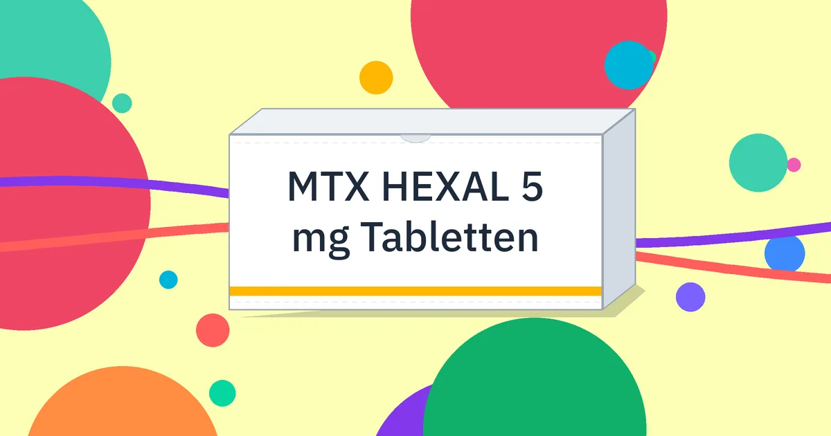 Symbolbild: Packung mit der Aufschrift MTX HEXAL 5 mg Tabletten (PZN 04946599) – Verfügbarkeit und Bezug in Apotheken in Frankfurt am Main