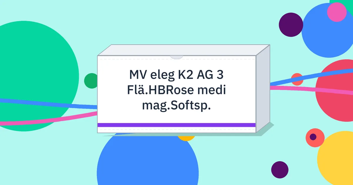 Symbolbild: Packung mit der Aufschrift MV eleg K2 AG 3 Flä.HBRose medi mag.Softsp. (PZN 15718252) – Verfügbarkeit und Bezug in Apotheken in Frankfurt am Main