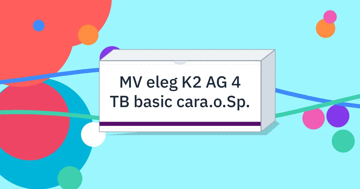 Symbolbild: Packung mit der Aufschrift MV eleg K2 AG 4 TB basic cara.o.Sp. (PZN 00213167) – Verfügbarkeit und Bezug in Apotheken in Frankfurt am Main