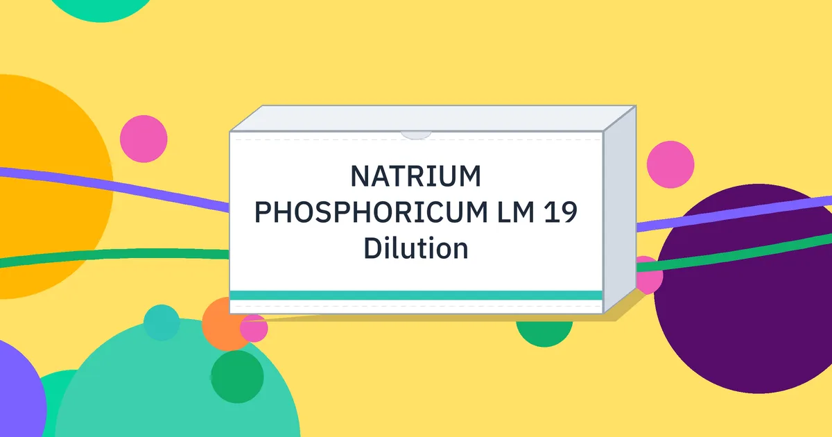 Symbolbild: Packung mit der Aufschrift NATRIUM PHOSPHORICUM LM 19 Dilution (PZN 12966179) – Verfügbarkeit und Bezug in Apotheken in Frankfurt am Main