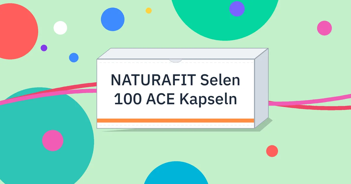 Symbolbild: Packung mit der Aufschrift NATURAFIT Selen 100 ACE Kapseln (PZN 06498886) – Verfügbarkeit und Bezug in Apotheken in Frankfurt am Main