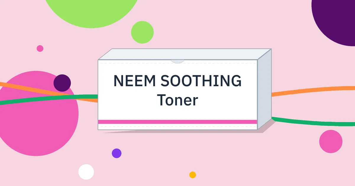 Symbolbild: Packung mit der Aufschrift NEEM SOOTHING Toner (PZN 15375846) – Verfügbarkeit und Bezug in Apotheken in Frankfurt am Main