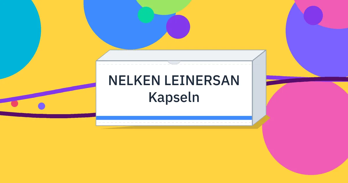Symbolbild: Packung mit der Aufschrift NELKEN LEINERSAN Kapseln (PZN 19765107) – Verfügbarkeit und Bezug in Apotheken in Frankfurt am Main