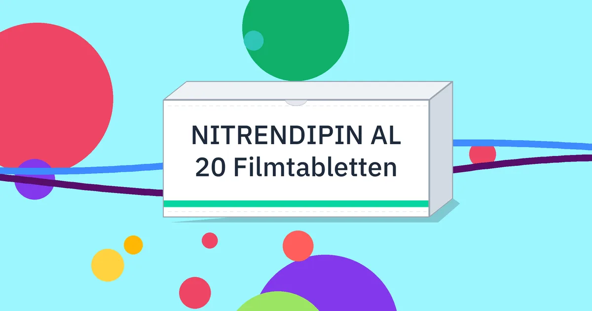 Symbolbild: Packung mit der Aufschrift NITRENDIPIN AL 20 Filmtabletten (PZN 00227821) – Verfügbarkeit und Bezug in Apotheken in Frankfurt am Main