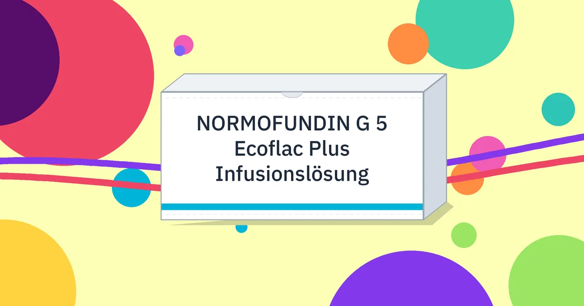 Symbolbild: Packung mit der Aufschrift NORMOFUNDIN G 5 Ecoflac Plus Infusionslösung (PZN 08609083) – Verfügbarkeit und Bezug in Apotheken in Frankfurt am Main