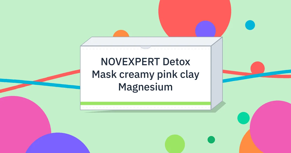 Symbolbild: Packung mit der Aufschrift NOVEXPERT Detox Mask creamy pink clay Magnesium (PZN 19147645) – Verfügbarkeit und Bezug in Apotheken in Frankfurt am Main