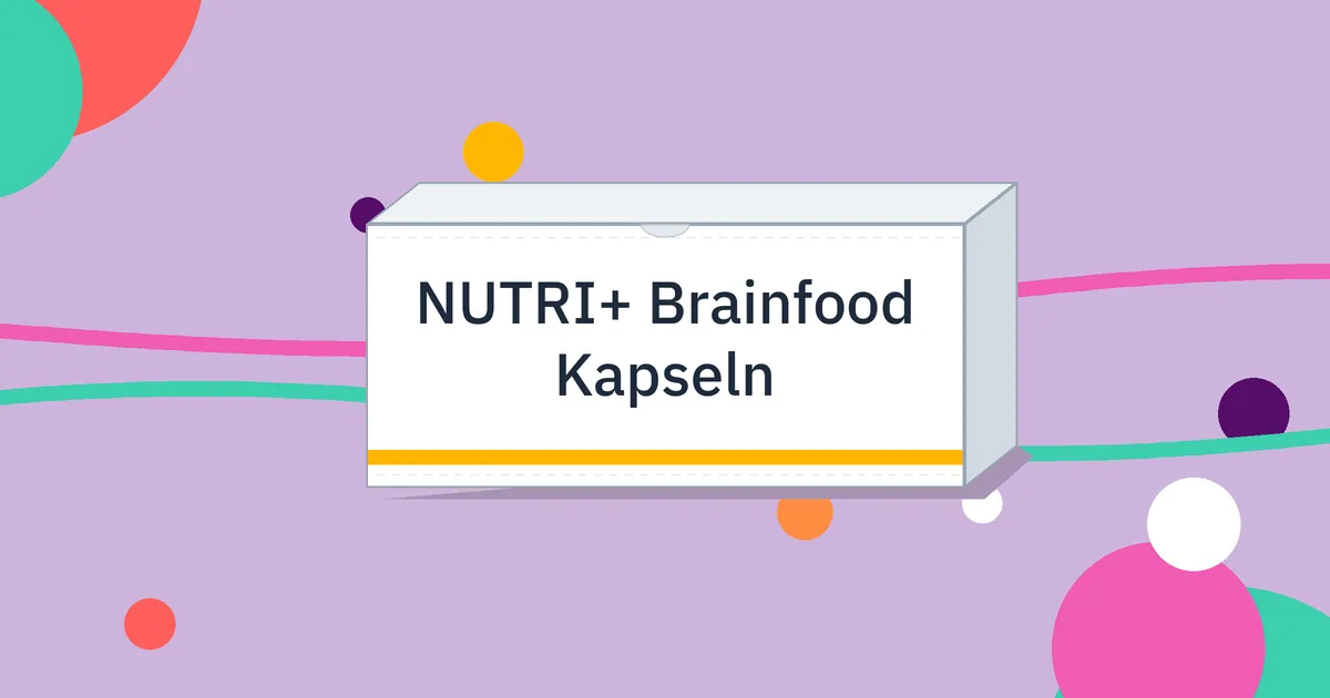Symbolbild: Packung mit der Aufschrift NUTRI+ Brainfood Kapseln (PZN 19667391) – Verfügbarkeit und Bezug in Apotheken in Frankfurt am Main