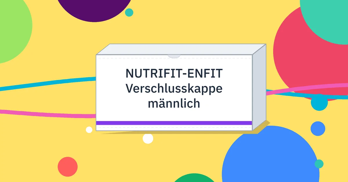 Symbolbild: Packung mit der Aufschrift NUTRIFIT-ENFIT Verschlusskappe männlich (PZN 14174531) – Verfügbarkeit und Bezug in Apotheken in Frankfurt am Main