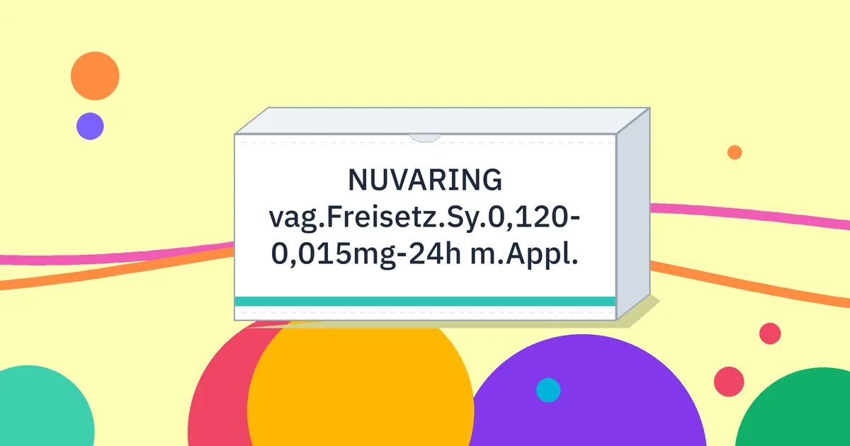 Symbolbild: Packung mit der Aufschrift NUVARING vag.Freisetz.Sy.0,120-0,015mg-24h m.Appl. (PZN 13331632) – Verfügbarkeit und Bezug in Apotheken in Frankfurt am Main