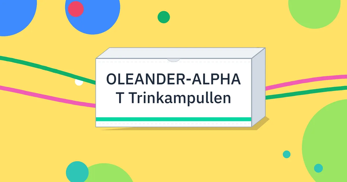 Symbolbild: Packung mit der Aufschrift OLEANDER-ALPHA T Trinkampullen (PZN 10222629) – Verfügbarkeit und Bezug in Apotheken in Frankfurt am Main