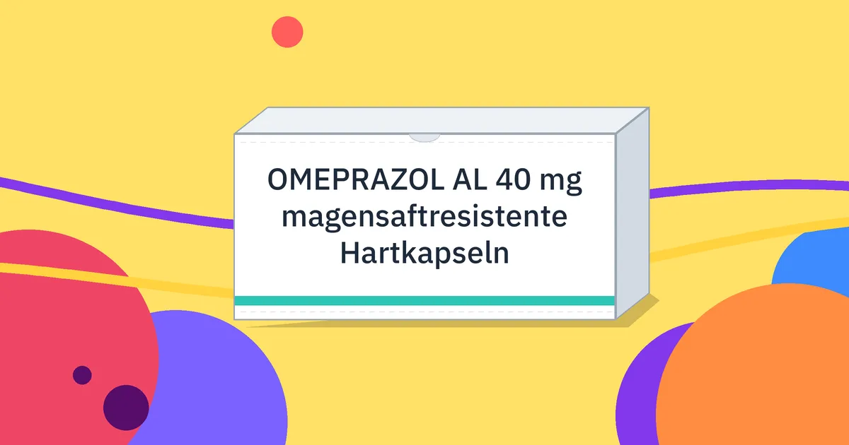 Symbolbild: Packung mit der Aufschrift OMEPRAZOL AL 40 mg magensaftresistente Hartkapseln (PZN 09667533) – Verfügbarkeit und Bezug in Apotheken in Frankfurt am Main