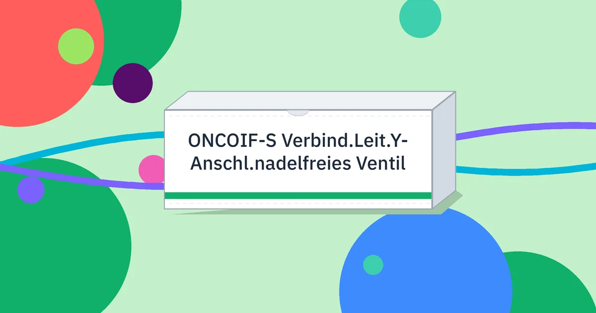 Symbolbild: Packung mit der Aufschrift ONCOIF-S Verbind.Leit.Y-Anschl.nadelfreies Ventil (PZN 19466505) – Verfügbarkeit und Bezug in Apotheken in Frankfurt am Main