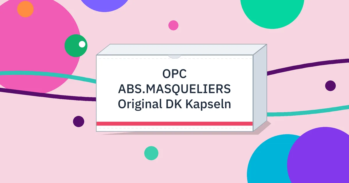 Symbolbild: Packung mit der Aufschrift OPC ABS.MASQUELIERS Original DK Kapseln (PZN 00693919) – Verfügbarkeit und Bezug in Apotheken in Frankfurt am Main