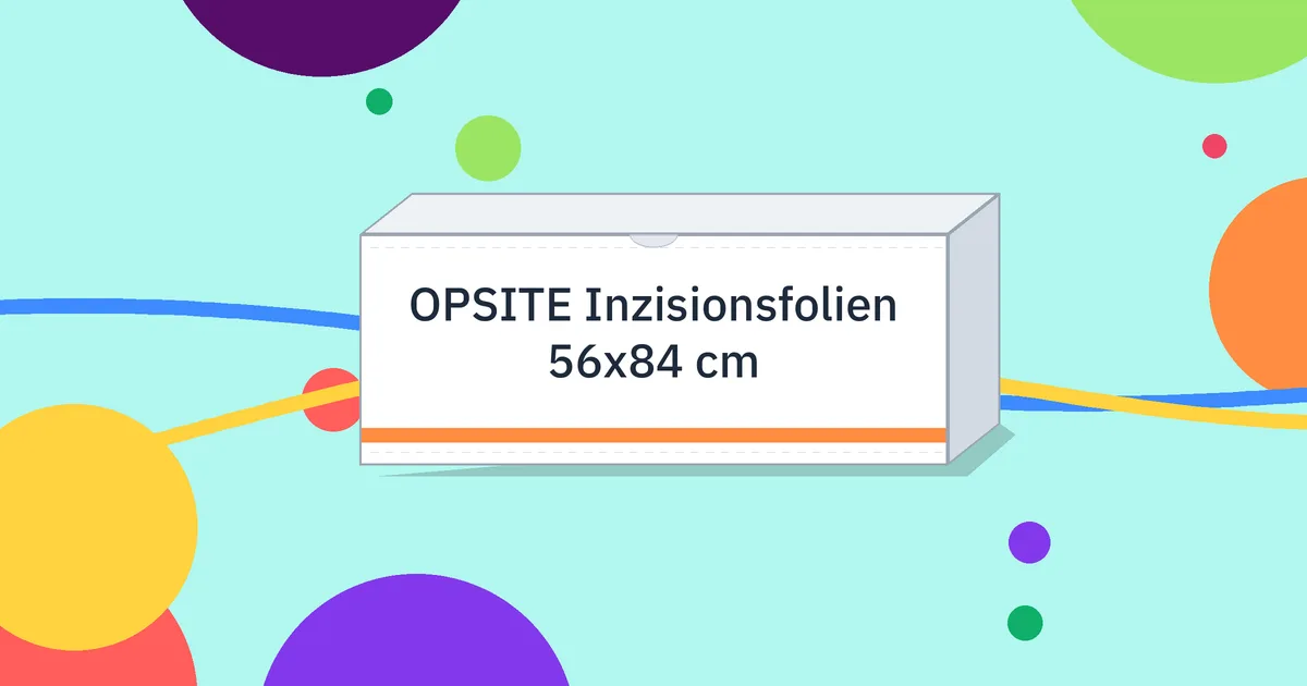 Symbolbild: Packung mit der Aufschrift OPSITE Inzisionsfolien 56x84 cm (PZN 02142135) – Verfügbarkeit und Bezug in Apotheken in Frankfurt am Main