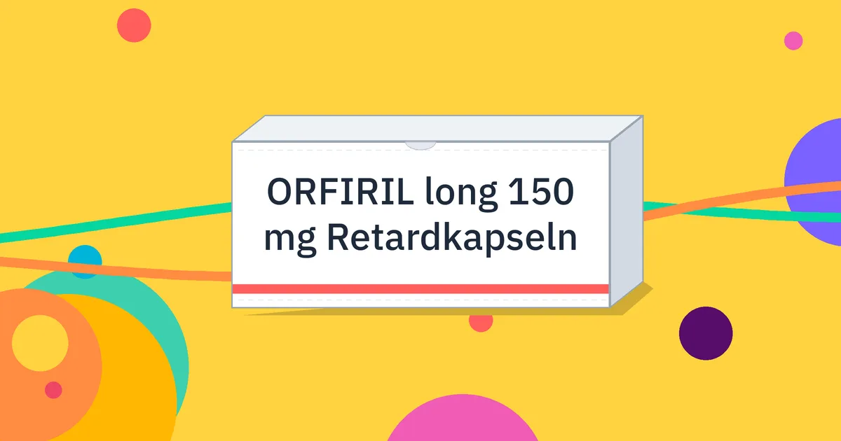 Symbolbild: Packung mit der Aufschrift ORFIRIL long 150 mg Retardkapseln (PZN 08718895) – Verfügbarkeit und Bezug in Apotheken in Frankfurt am Main