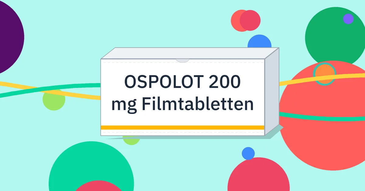 Symbolbild: Packung mit der Aufschrift OSPOLOT 200 mg Filmtabletten (PZN 08767043) – Verfügbarkeit und Bezug in Apotheken in Frankfurt am Main
