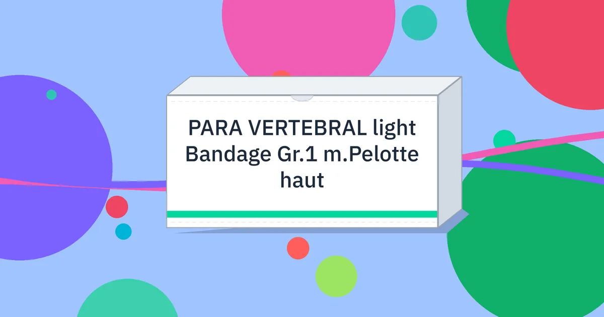 Symbolbild: Packung mit der Aufschrift PARA VERTEBRAL light Bandage Gr.1 m.Pelotte haut (PZN 10003815) – Verfügbarkeit und Bezug in Apotheken in Frankfurt am Main