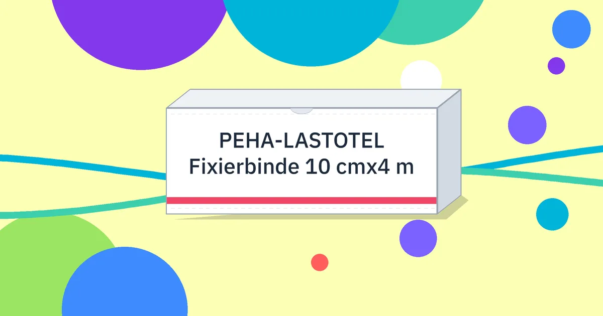 Symbolbild: Packung mit der Aufschrift PEHA-LASTOTEL Fixierbinde 10 cmx4 m (PZN 20545782) – Verfügbarkeit und Bezug in Apotheken in Frankfurt am Main
