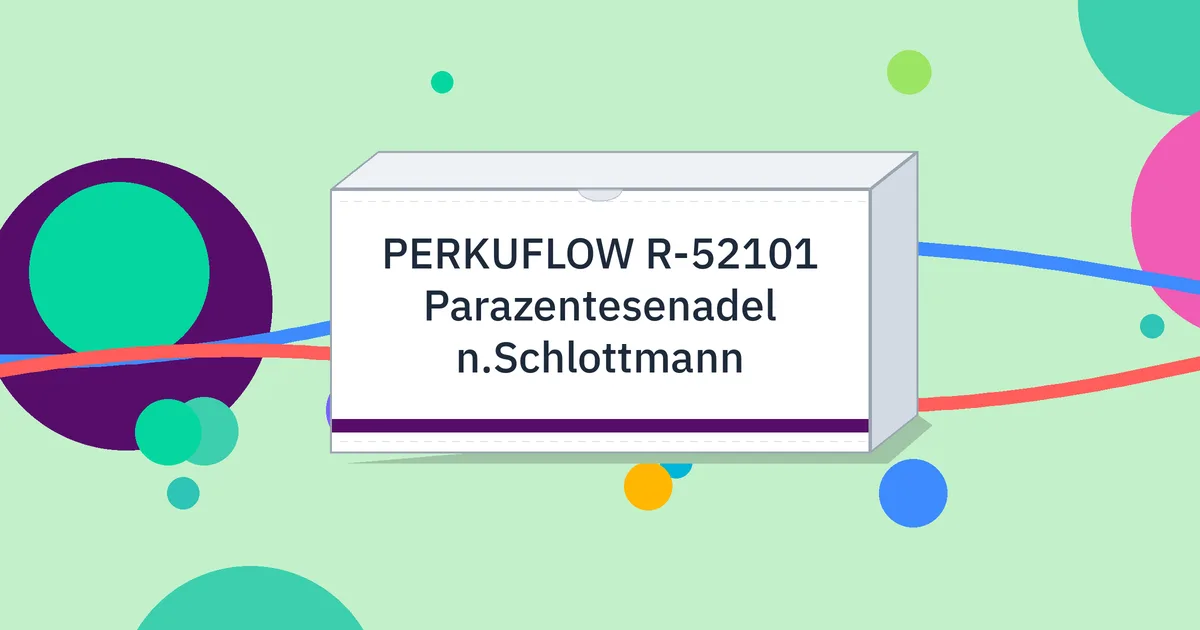 Symbolbild: Packung mit der Aufschrift PERKUFLOW R-52101 Parazentesenadel n.Schlottmann (PZN 19250604) – Verfügbarkeit und Bezug in Apotheken in Frankfurt am Main