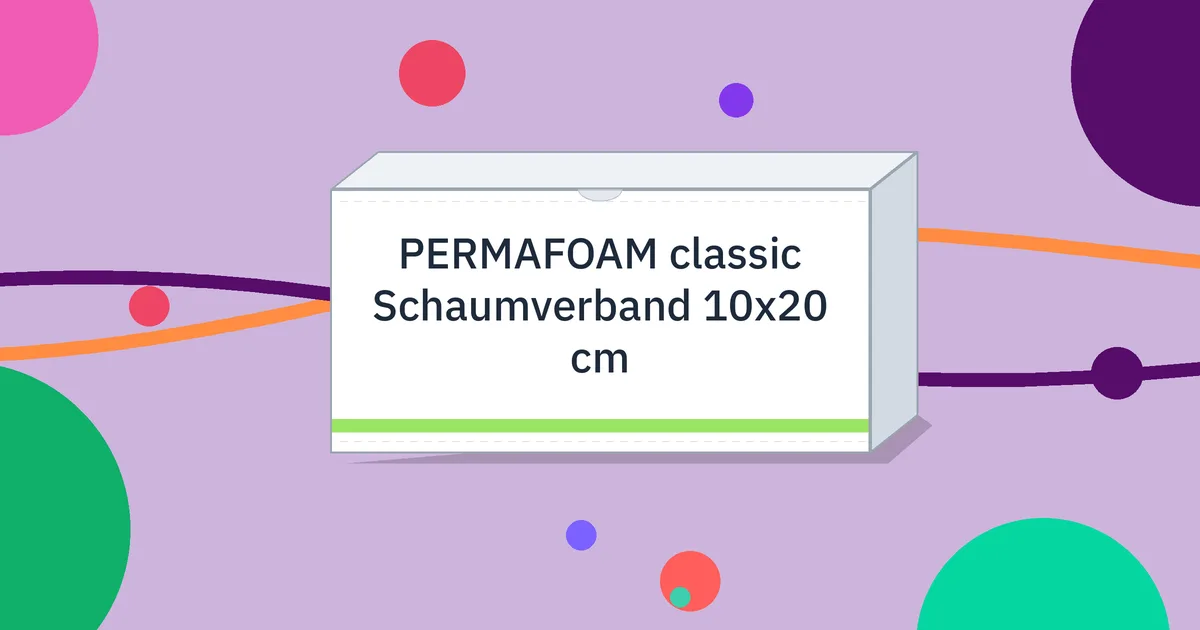 Symbolbild: Packung mit der Aufschrift PERMAFOAM classic Schaumverband 10x20 cm (PZN 16728896) – Verfügbarkeit und Bezug in Apotheken in Frankfurt am Main