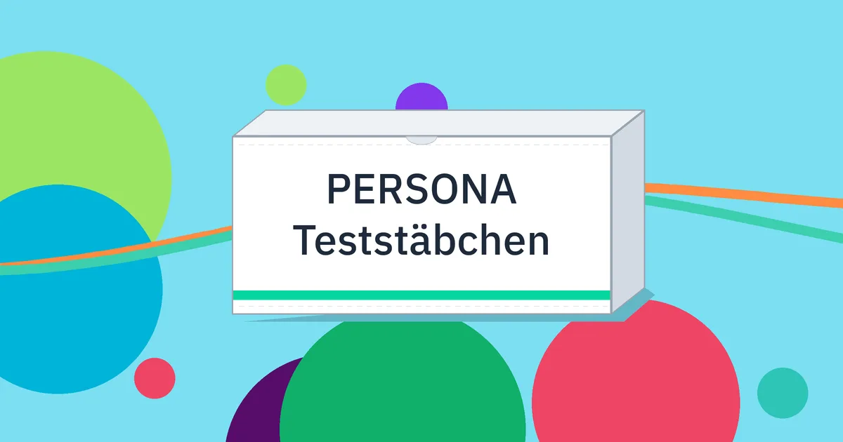 Symbolbild: Packung mit der Aufschrift PERSONA Teststäbchen (PZN 09760155) – Verfügbarkeit und Bezug in Apotheken in Frankfurt am Main