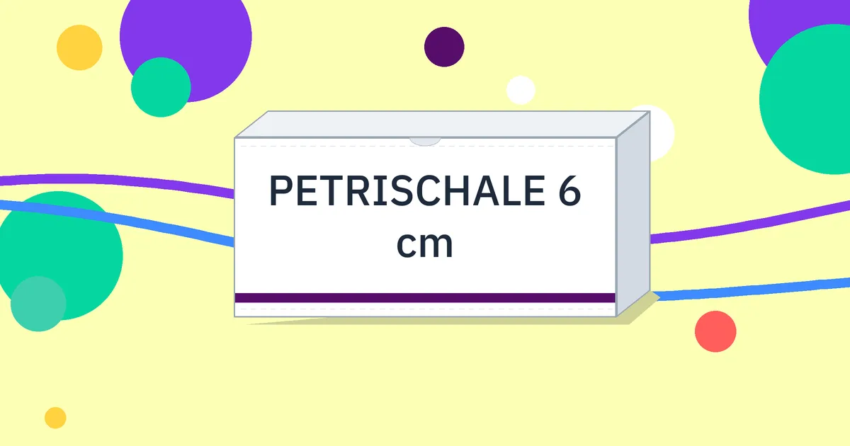 Symbolbild: Packung mit der Aufschrift PETRISCHALE 6 cm (PZN 05399656) – Verfügbarkeit und Bezug in Apotheken in Frankfurt am Main