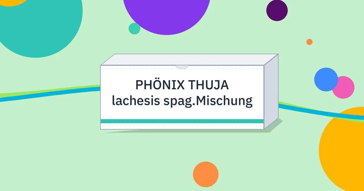 Symbolbild: Packung mit der Aufschrift PHÖNIX THUJA lachesis spag.Mischung (PZN 04223895) – Verfügbarkeit und Bezug in Apotheken in Frankfurt am Main