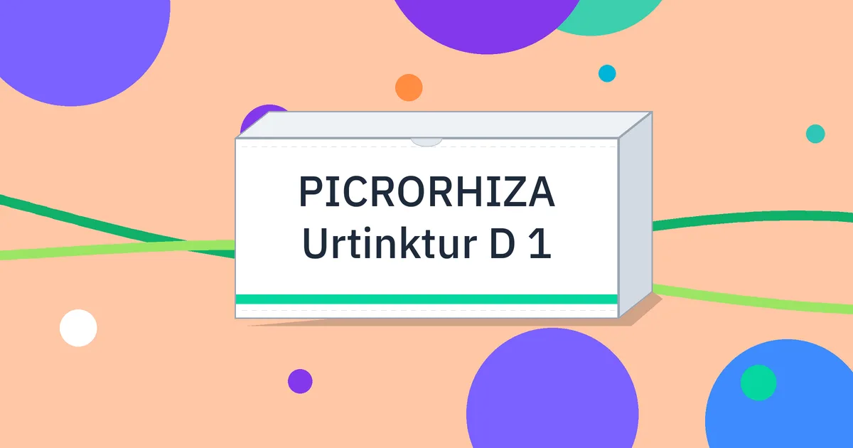Symbolbild: Packung mit der Aufschrift PICRORHIZA Urtinktur D 1 (PZN 07177291) – Verfügbarkeit und Bezug in Apotheken in Frankfurt am Main