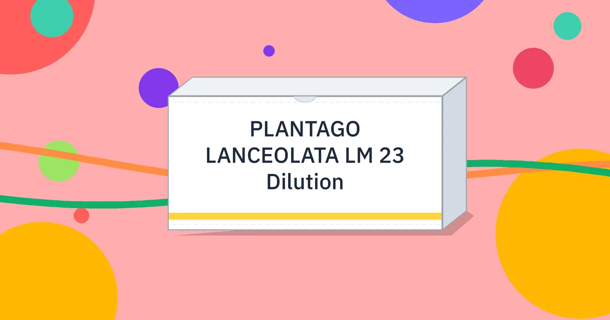 Symbolbild: Packung mit der Aufschrift PLANTAGO LANCEOLATA LM 23 Dilution (PZN 13037111) – Verfügbarkeit und Bezug in Apotheken in Frankfurt am Main
