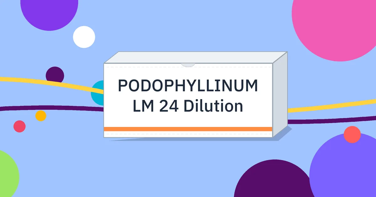 Symbolbild: Packung mit der Aufschrift PODOPHYLLINUM LM 24 Dilution (PZN 13661140) – Verfügbarkeit und Bezug in Apotheken in Frankfurt am Main