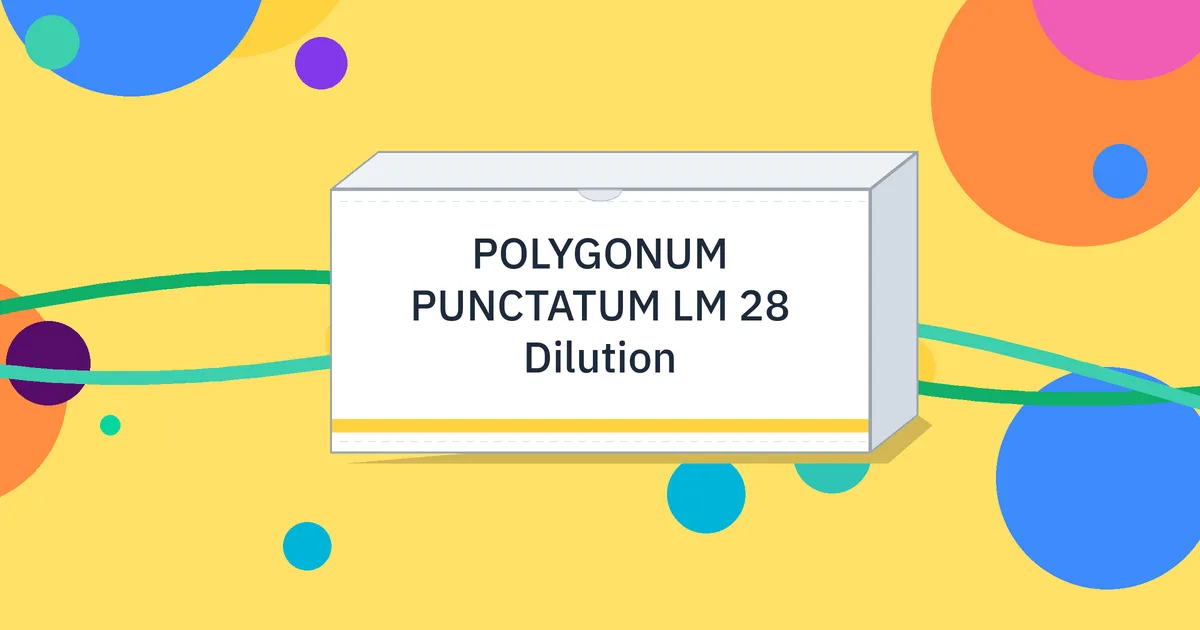 Symbolbild: Packung mit der Aufschrift POLYGONUM PUNCTATUM LM 28 Dilution (PZN 13663050) – Verfügbarkeit und Bezug in Apotheken in Frankfurt am Main