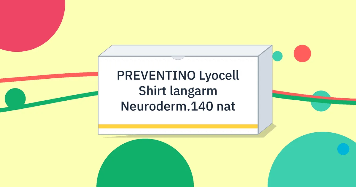 Symbolbild: Packung mit der Aufschrift PREVENTINO Lyocell Shirt langarm Neuroderm.140 nat (PZN 16895476) – Verfügbarkeit und Bezug in Apotheken in Frankfurt am Main