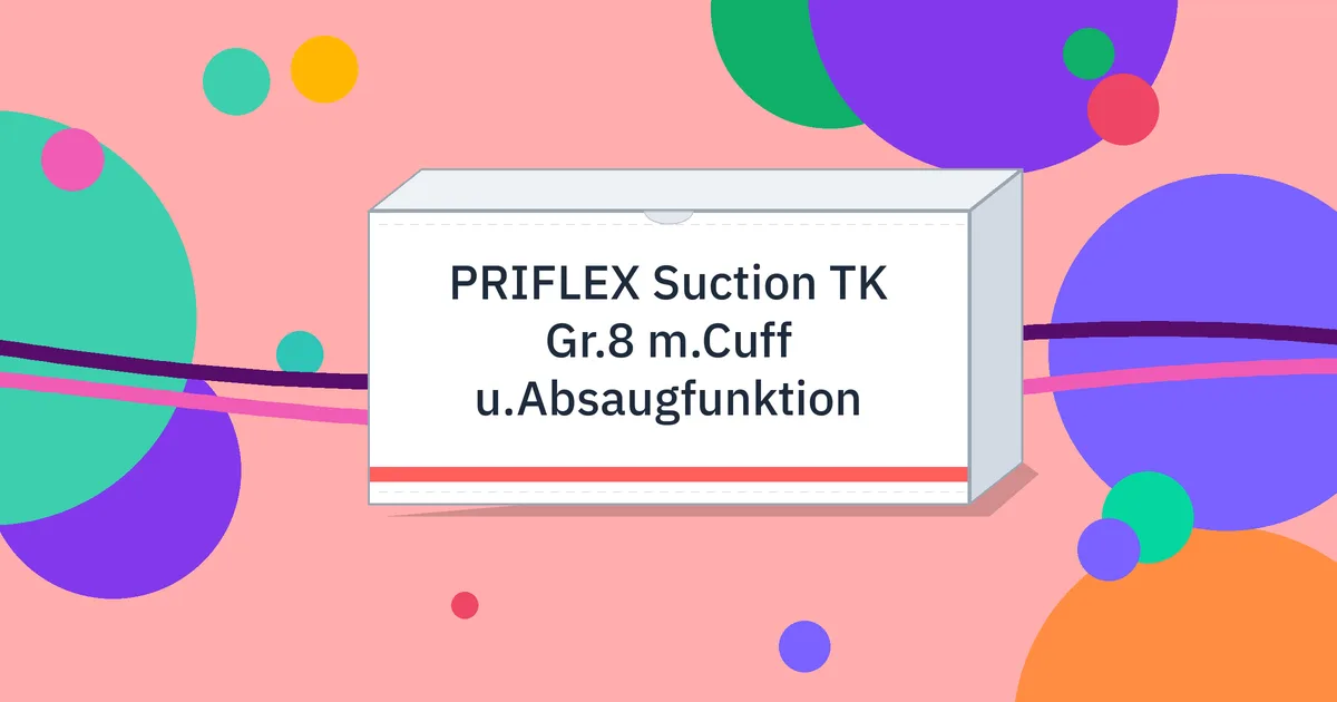 Symbolbild: Packung mit der Aufschrift PRIFLEX Suction TK Gr.8 m.Cuff u.Absaugfunktion (PZN 14369418) – Verfügbarkeit und Bezug in Apotheken in Frankfurt am Main